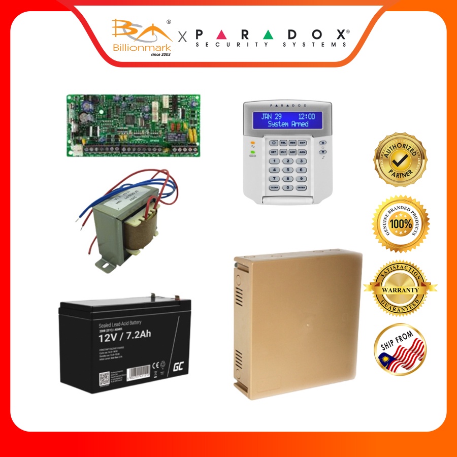 Paradox EVO192 Package 8 Zone Alarm Package Set EVO Series EVO192 ...
