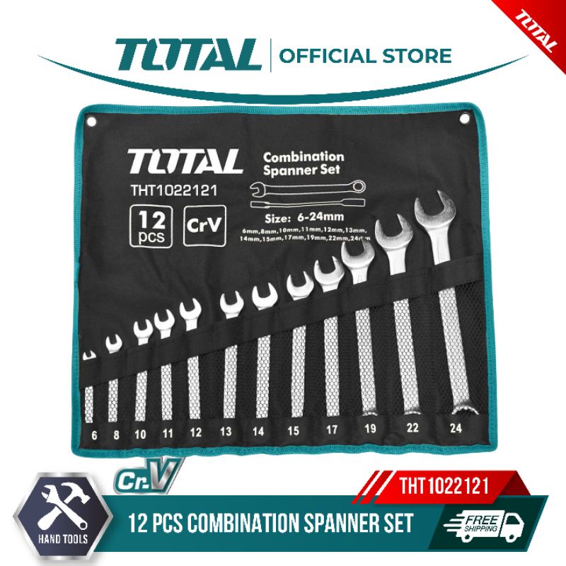 Total Combination Spanner Set (12 Pcs) THT1022121 | Shopee Malaysia