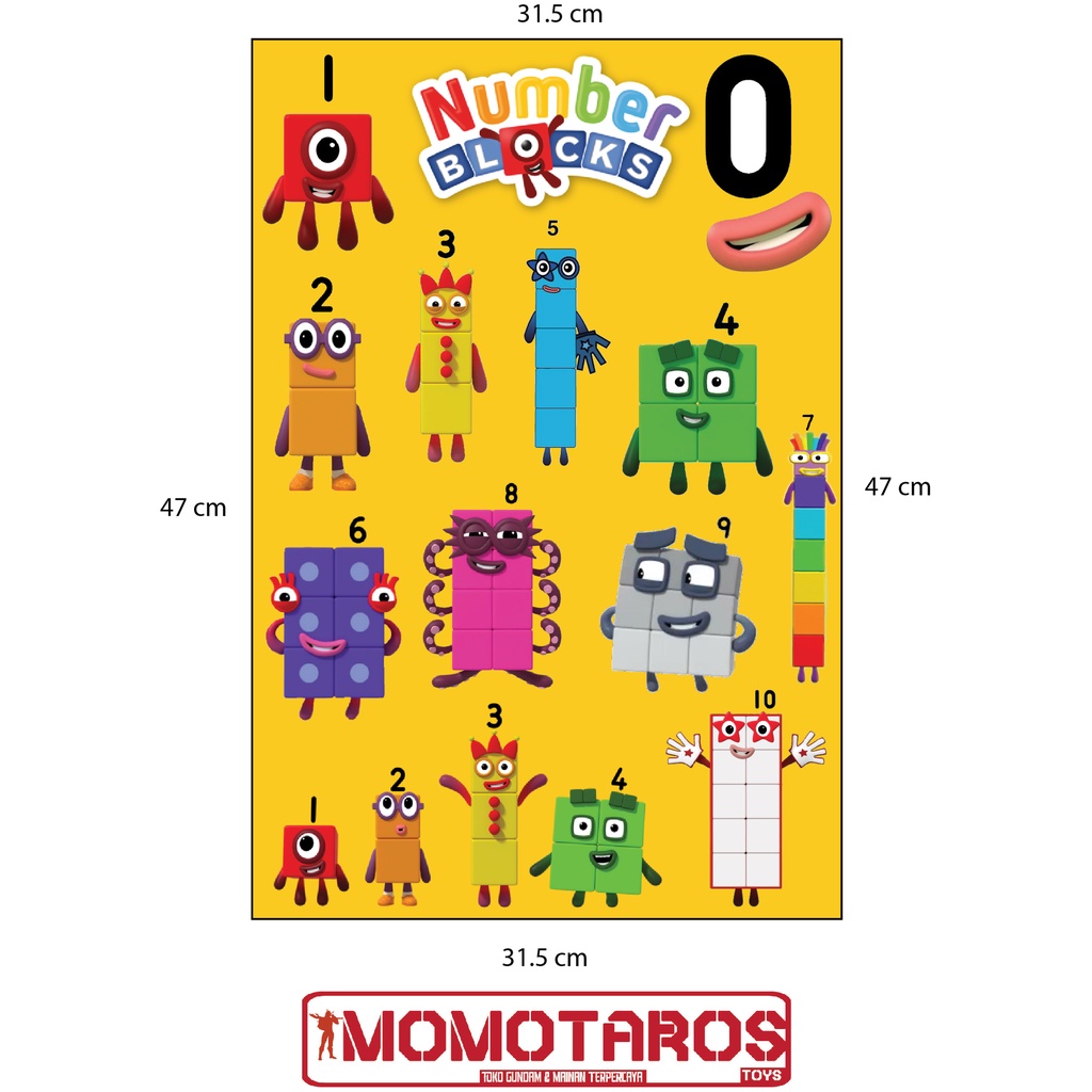 Jumbo waterproof Number Blocks sticker 1 pc | Shopee Malaysia