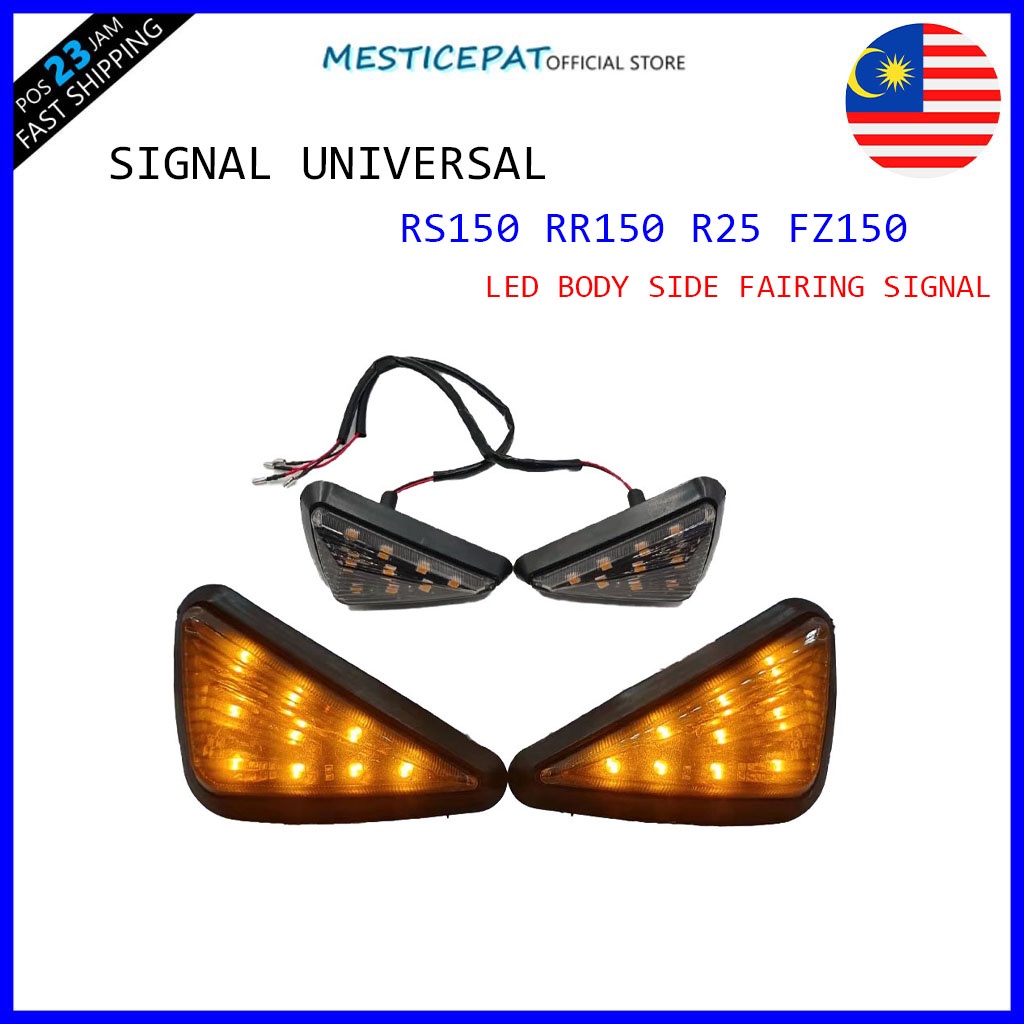 RS150 RR150 RSX150 R25 FZ150 SIGNAL UNIVERSAL (3 SEGI) LED BODY SIDE ...