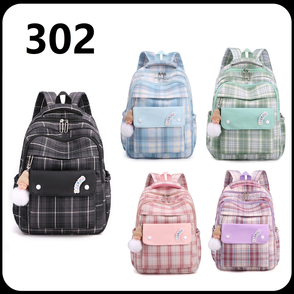 302 #Korea Backpack High Quality ( Beg Sekolah / School Bag / Beg Galas ...