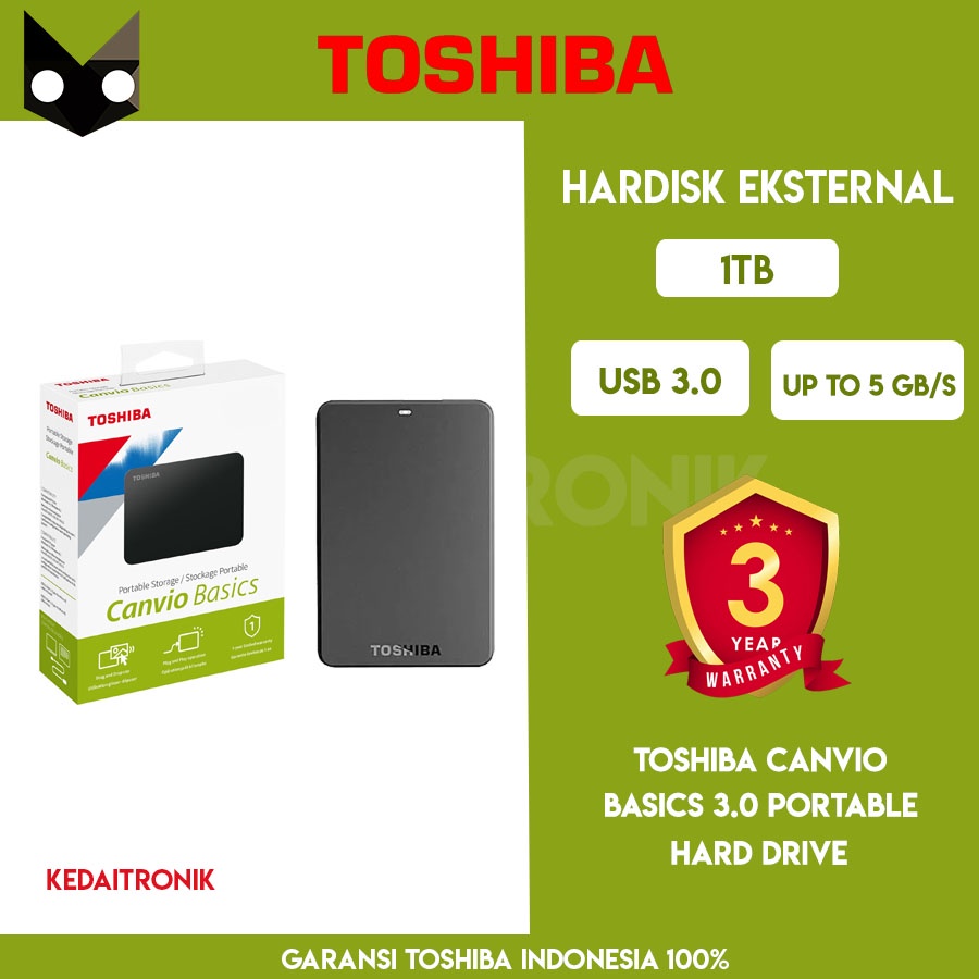 Toshiba Canvio Basic 1tb HD External HDD / Hard Disk / Hard Disk | Shopee Malaysia