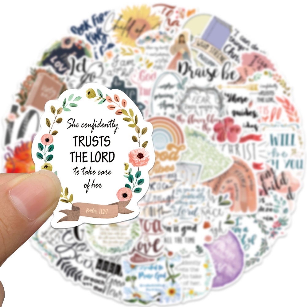 Christian Jesus God Bible sticker Stickers Different Styles 50pcs ...