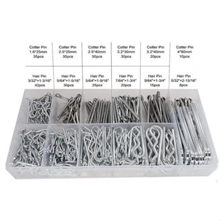 300PCS Cotter Pin Hair Pin And R Clip Spring Pin Snap Pin Assortment ...