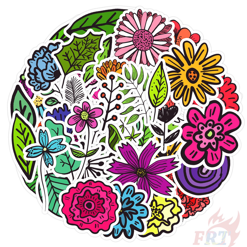 50Pcs/Set Leaves & Flowers Series 01 Mini Kids Rewards Stickers DIY ...