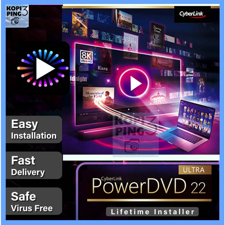 CyberLink PowerDVD Ultra 22 For Windows(Latest OCT 2023) | Shopee Malaysia