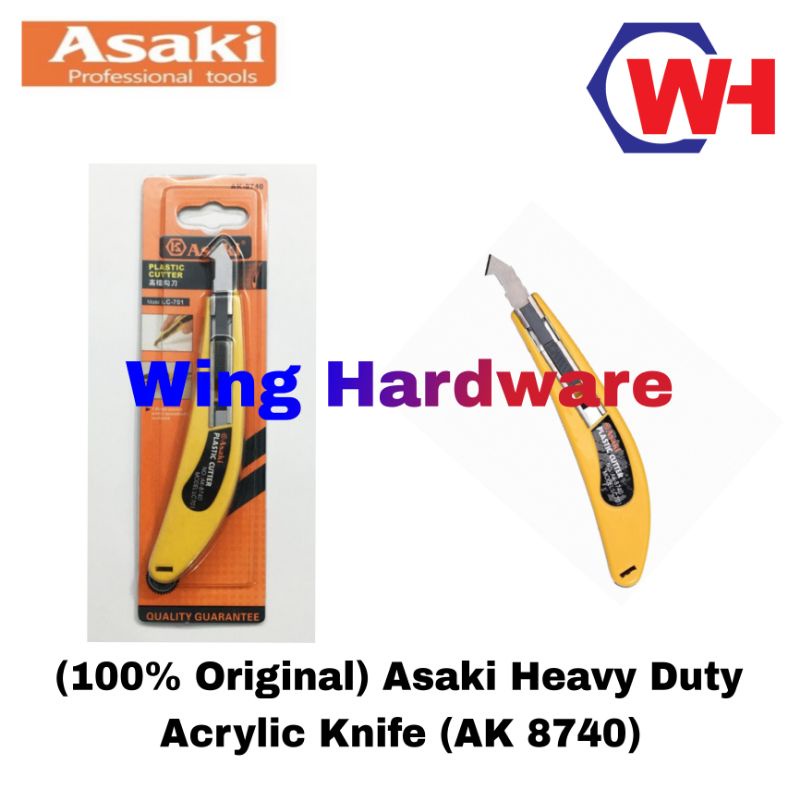 (100% Original) Asaki Heavy Duty Acrylic Knife / Plastic Cutter (AK ...
