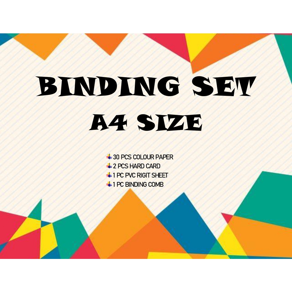 A4 BINDING SET (COLOUR PAPER) | Shopee Malaysia