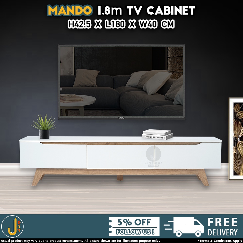 [JJ Furniture DIY] Mando 1.8m TV Hall Cabinet Console Living Room ...