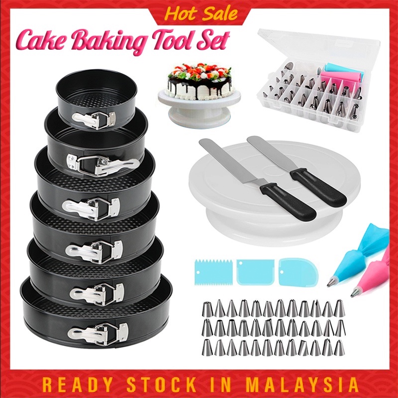 (3 /6 Design in 1 Set) Cake Mold Non Stick Round Shape Baking Pan Tool ...