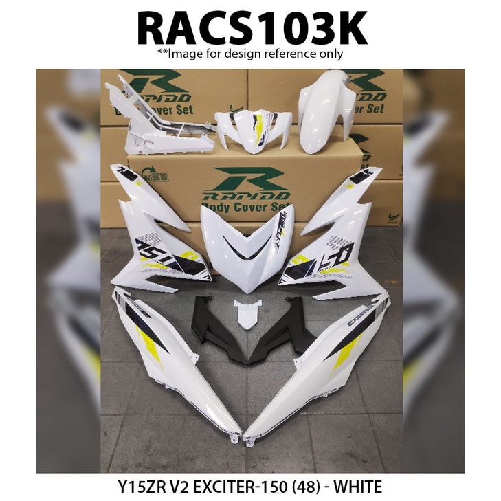 YAMAHA Y15 Y15ZR V1/V2 EXCITER-150 (48)-WHITE STICKER TANAM/AIRBRUSH | Shopee Malaysia