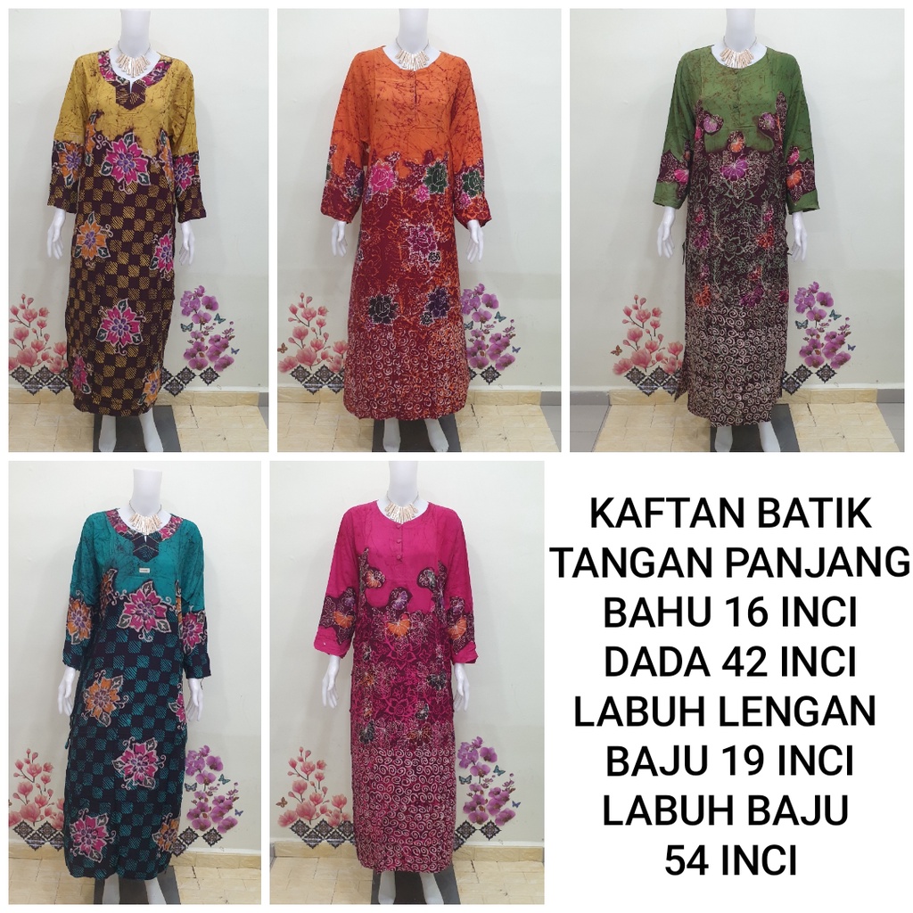KAFTAN BATIK TANGAN PANJANG | Shopee Malaysia