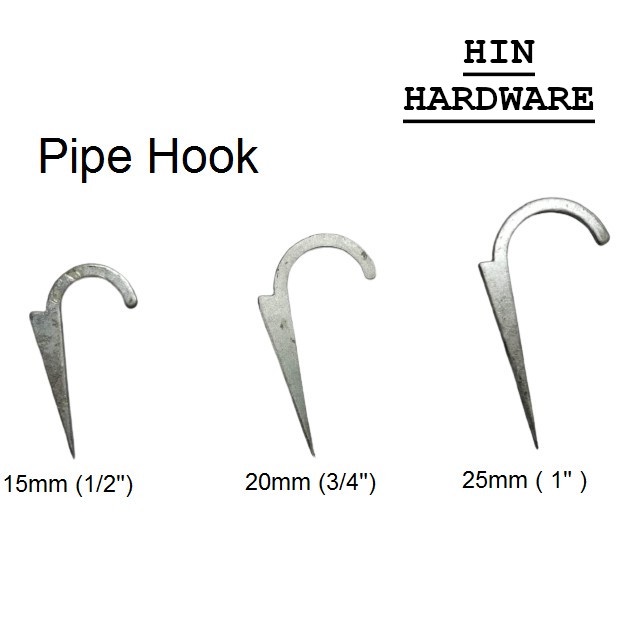 HIN GI Pipe Hook Cangkuk Paip Air for (GI, Poly, Pvc, etc) 1/2" 3/4" 1 ...