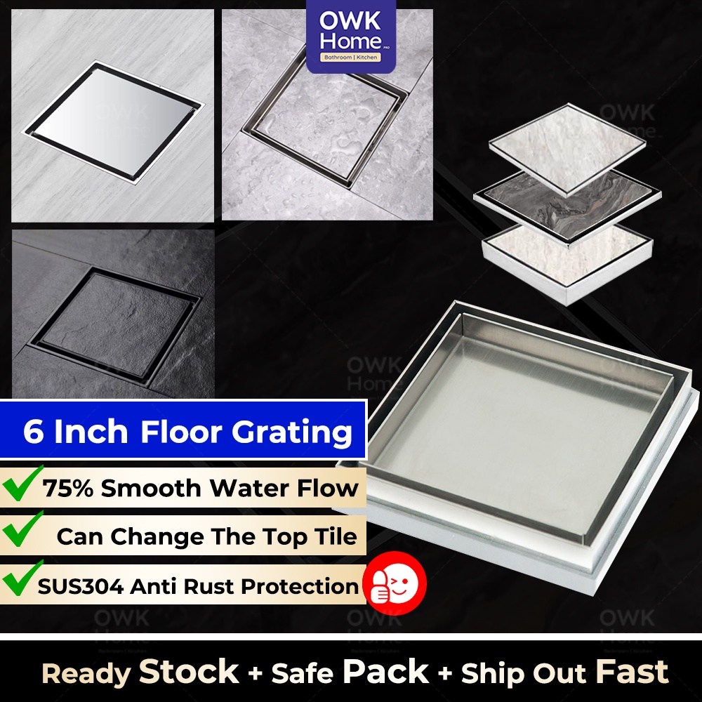 150mm Tile Insert Floor Drain | Stainless steel floor trap | Floor ...