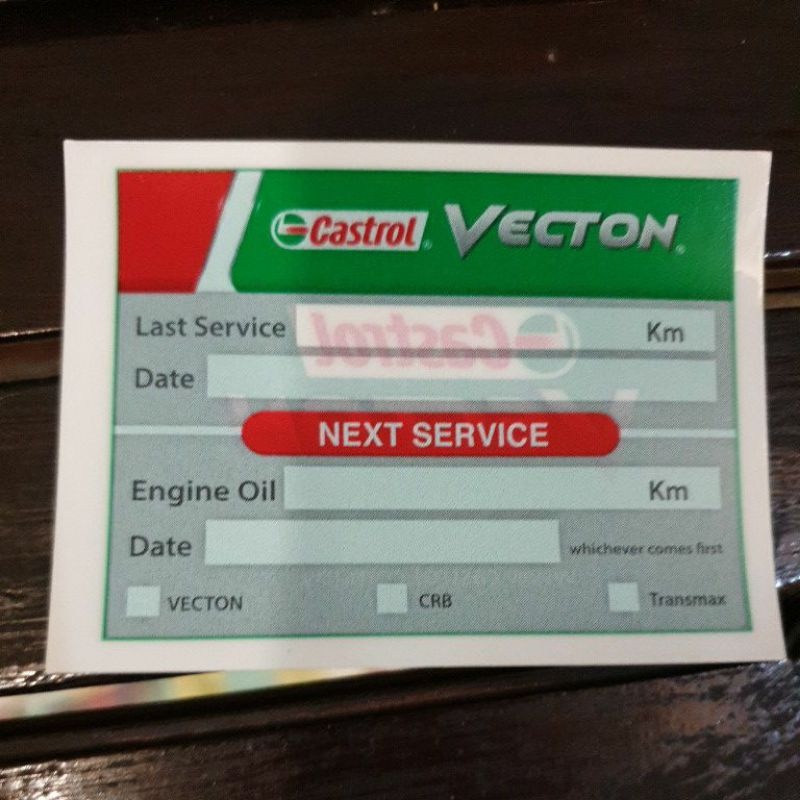 Castrol Mileage Service Sticker (7.8cm x 5.8cm). | Shopee Malaysia