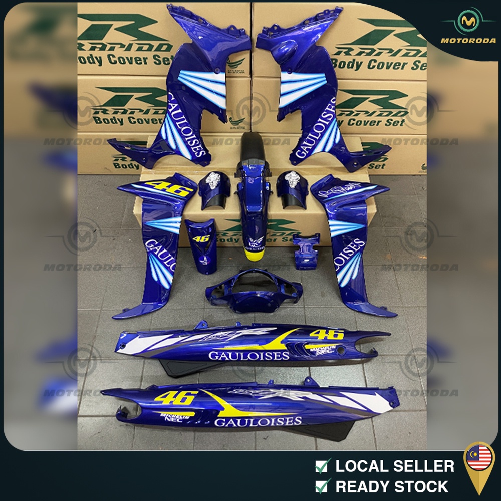 Rapido Cover Set Assembly Y125ZR Gauloises 46 Fiat VR46(Sticker Tanam ...