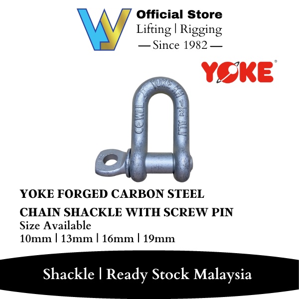 YOKE 8-834 FORGED CARBON STEEL CHAIN SHACKLE WITH SCREW PIN (G-210 DW ...