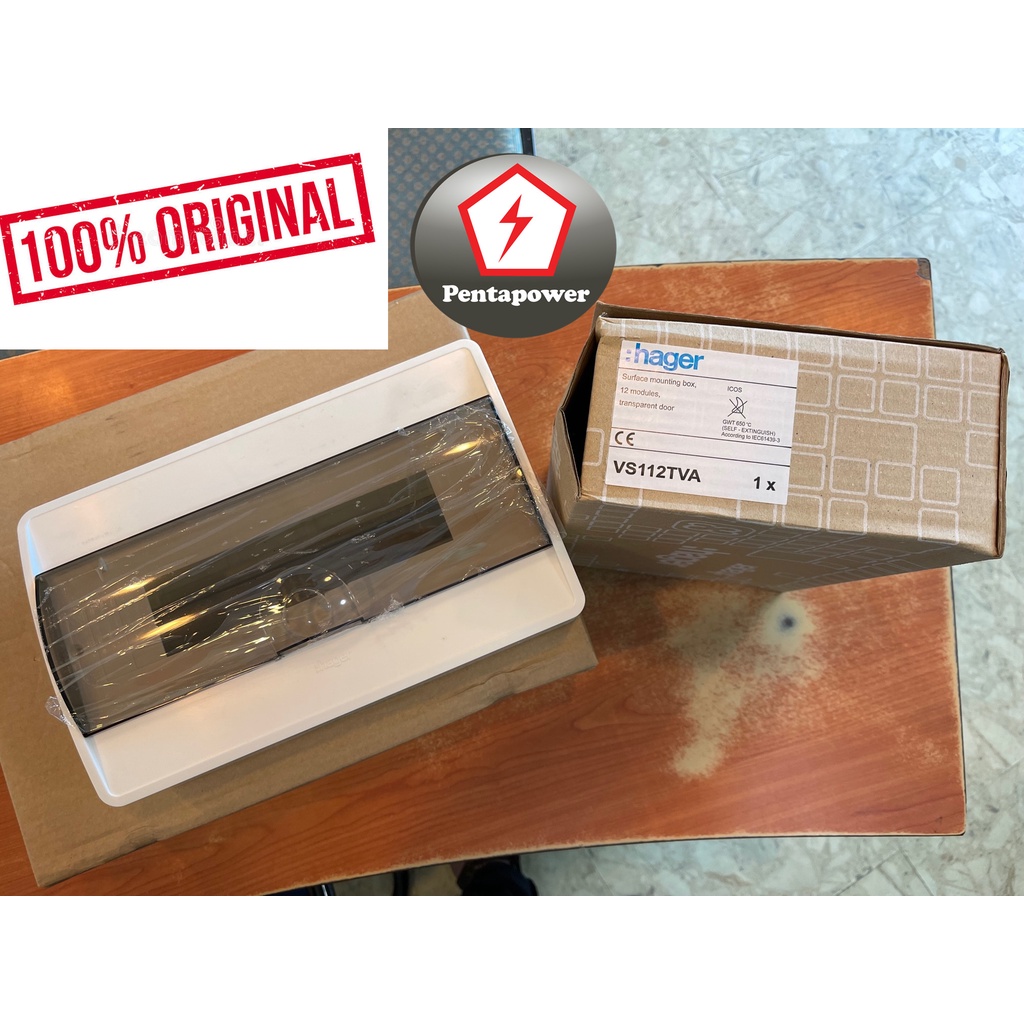 HAGER VS112TVA SURFACE ENCLOSURE 12 WAYS TRANSPARENT DOOR | Shopee Malaysia