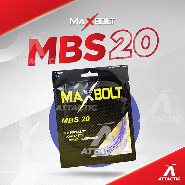 Maxbolt MBS 20 MBS20 Badminton String High Durability (Thickness: 0 ...