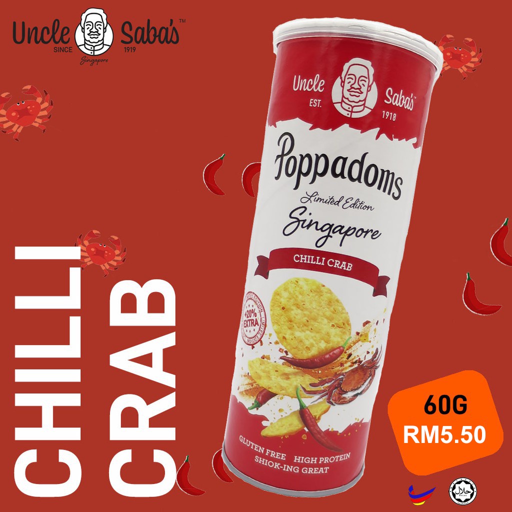 Uncle Saba's Poppadoms- Singapore Chilli Crab | Shopee Malaysia