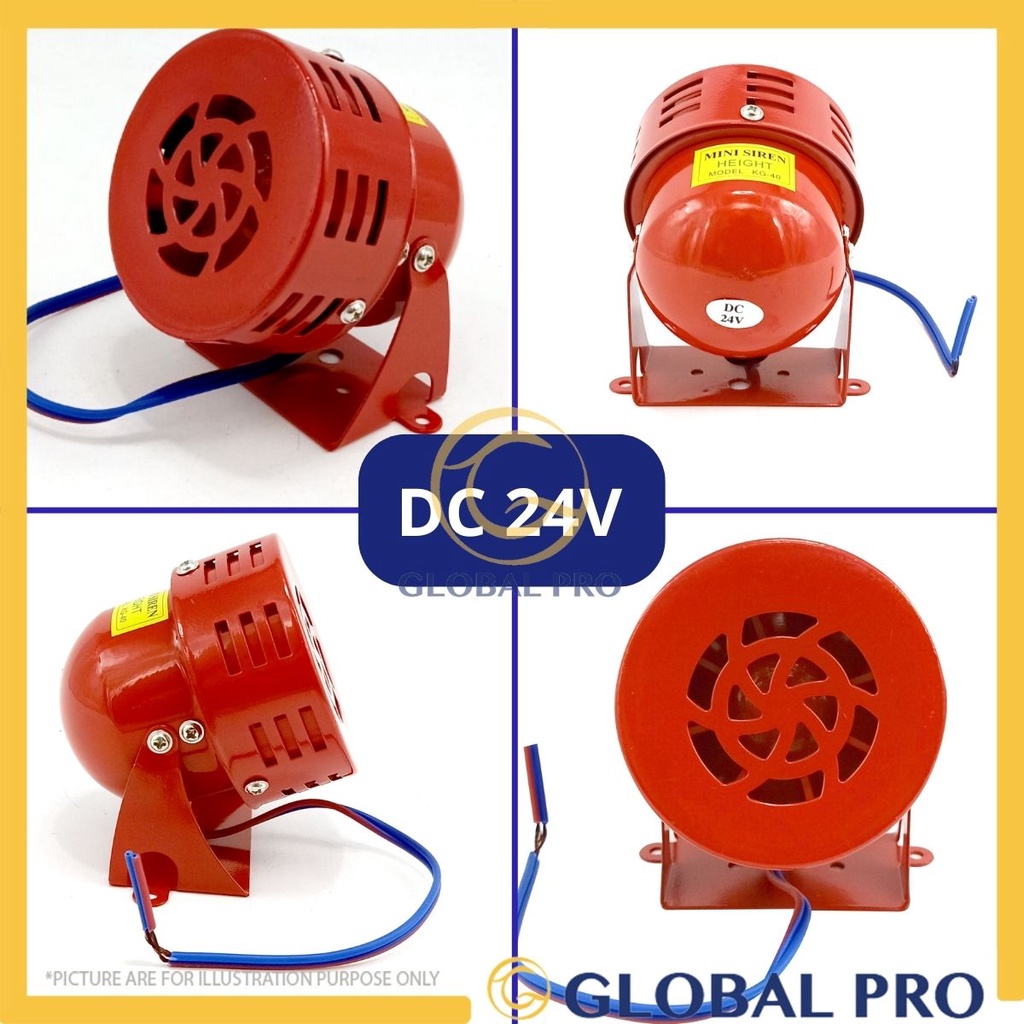 Mini Motor Siren AC240V / DC24V Horn Home Alarm House Lorry Red Metal Siren Industrial Factory ...