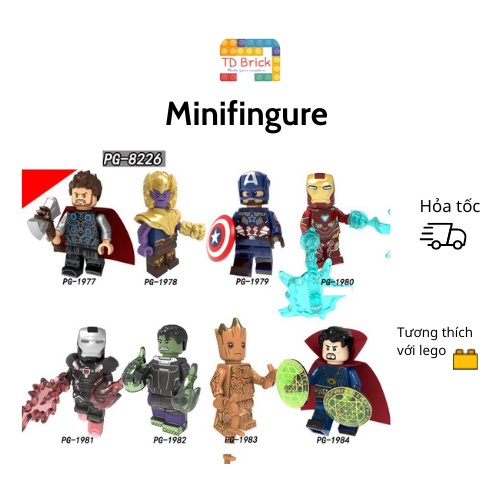Minifigure model toy, marvel superhero, Pogo brand (PG8226) | Shopee ...