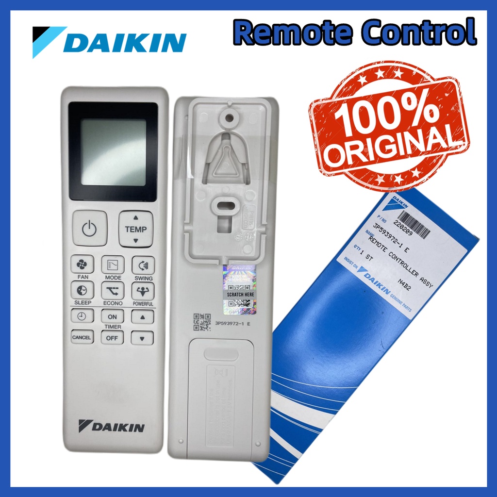 Daikin Inverter FTKF Remote Control 100% Genuine Daikin Controller ...