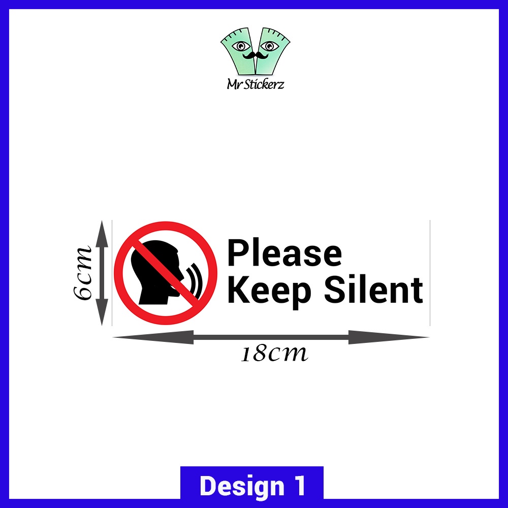 Please Keep Silent Warning Sticker with PVC Board/ Acrylic Jangan ...