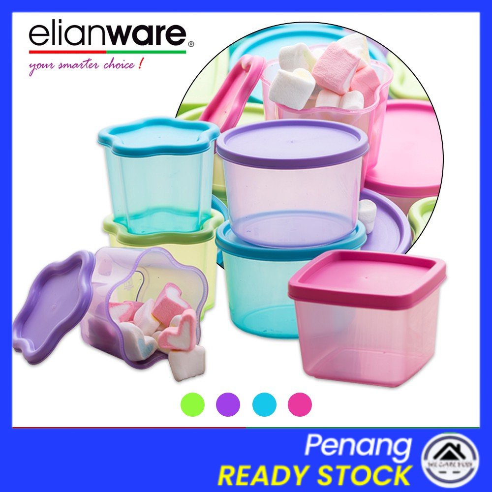 Wecareyou20 Elianware Square Round Star Mini Plastic Container Baby ...