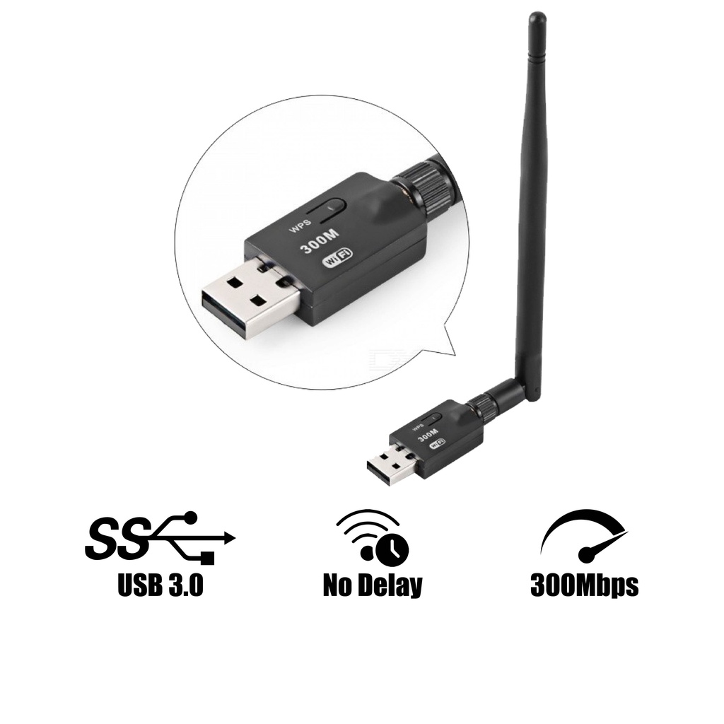 Probex Wireless Network Adapter Dongle USB 300Mbps 802.11n/g/b Wi-Fi with Antenna | Shopee Malaysia