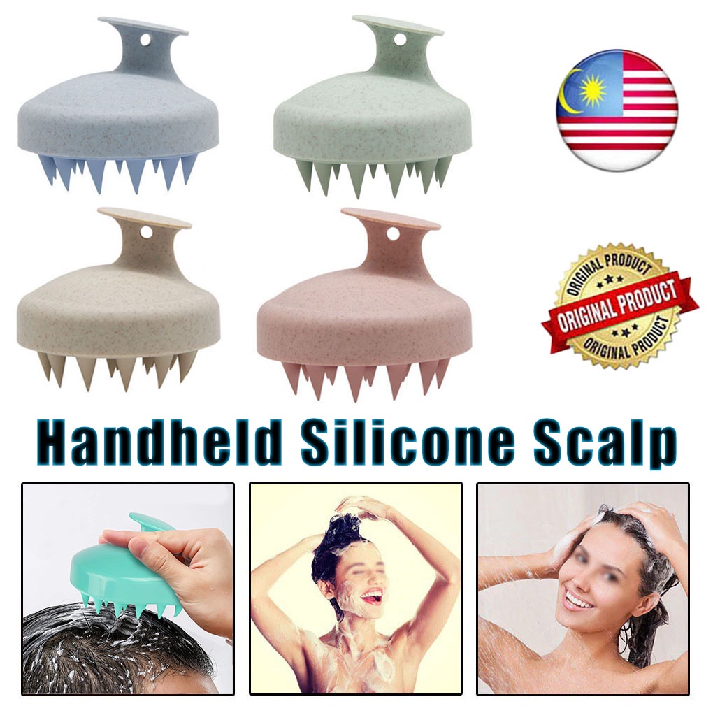 Scalp Massage Shampoo Brush Silicone Soft Hair Brush Hair Brush ...