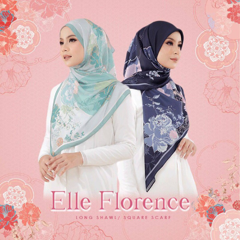 💙 Sofearose Elle Florence 💙 Square Scarf Long Shawl hijab 💙 Original by Sofearose 💙 Celine Matte ...
