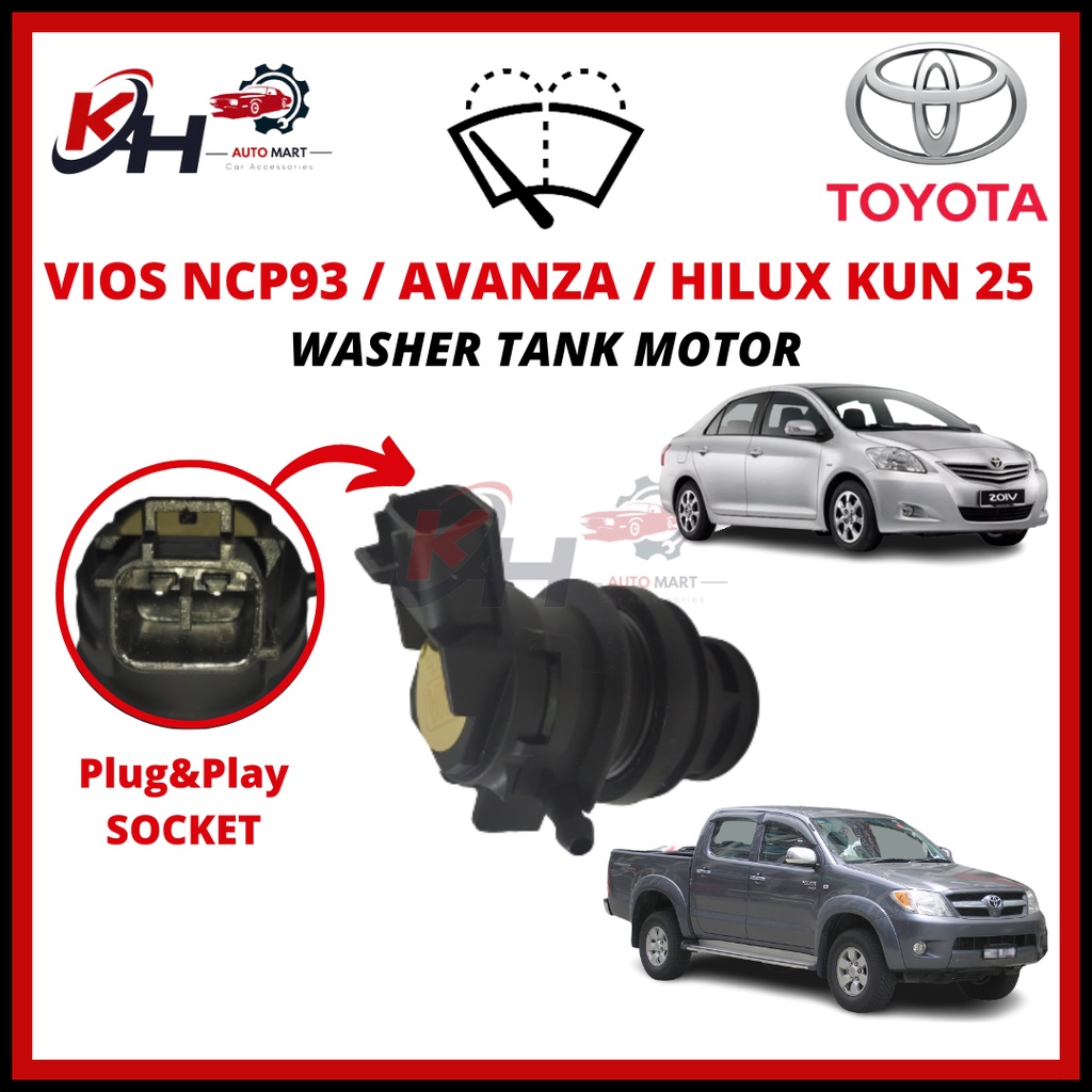 TOYOTA VIOS NCP93 AVANZA HILUX KUN25 Washer Tank Motor Air Wiper Tembak ...
