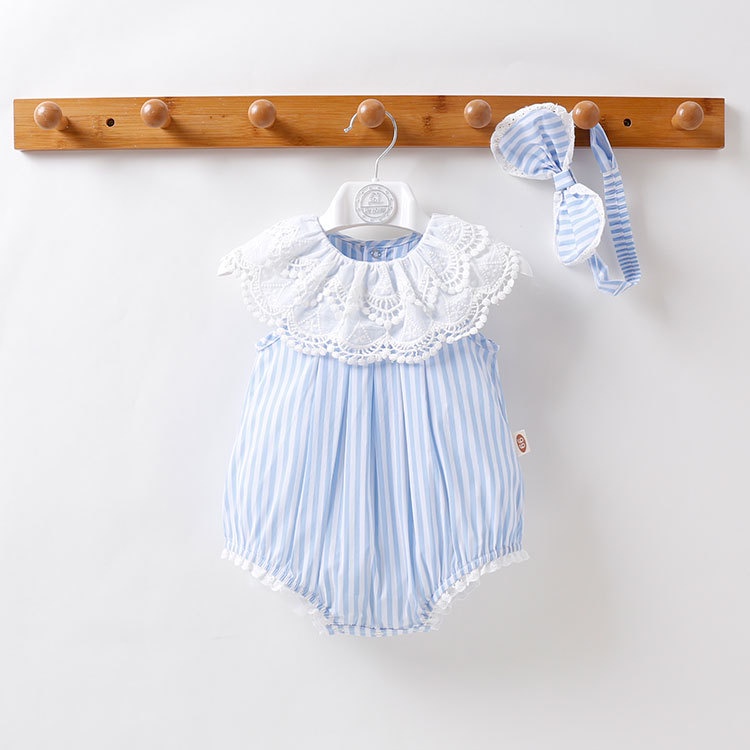 Baby Romper Baby Romper Baby Romper Baby Onesie Striped Lace Short ...