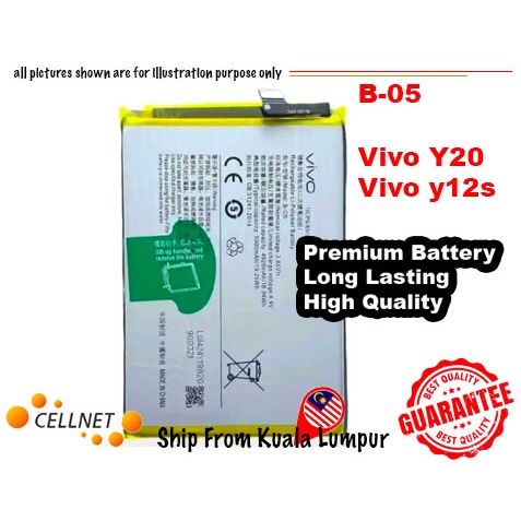 [Cellnet] B-05 Vivo y12s y20 5000mah Battery | Shopee Malaysia