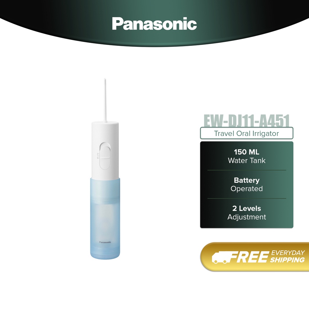 PANASONIC EW-DJ11 BATTERY OPERATED TRAVEL ORAL IRRIGATOR EW-DJ11-A451 ...