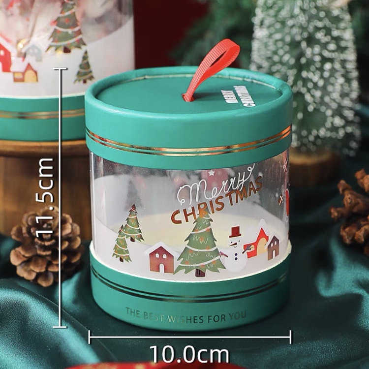 10CM Merry Christmas Round Shape Bucket Gift Box 圣诞节圆桶礼盒 | Shopee Malaysia