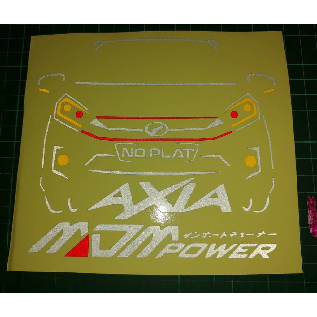 [Ready Stock]Perodua Axia mdm power car sticker KI00566(PM ME NO. PLAT ...