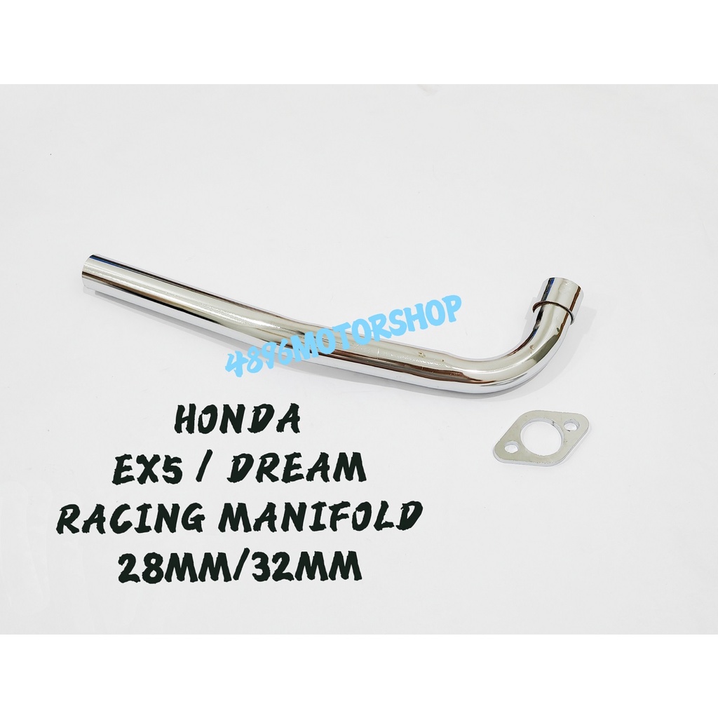 RACING MANIFOLD MANIFUL EX5 DREAM HIGH POWER 28MM 32MM 35MM CHROME ...