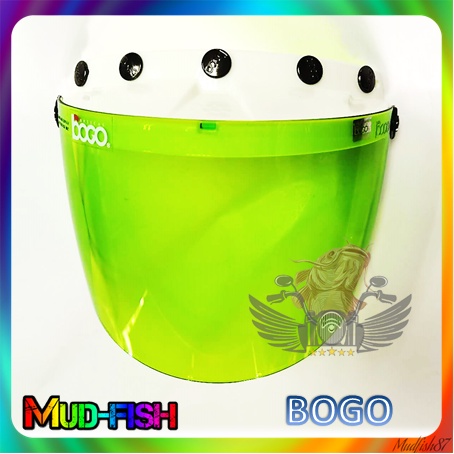 ORIGINAL BOGO BG05 5 BUTTONS WHITE CAP VISOR HIJAU (GREEN) | Shopee ...