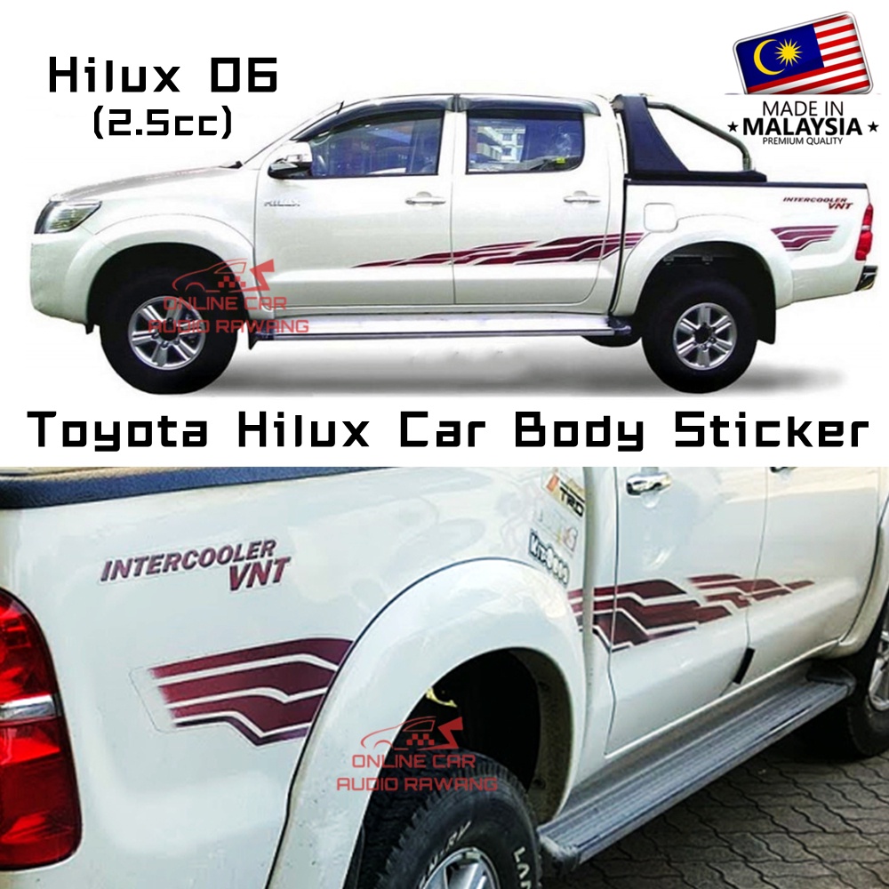 Toyota Hilux / Hilux Vigo / Hilux 2.5cc Car Body Sticker / Die Cut ...