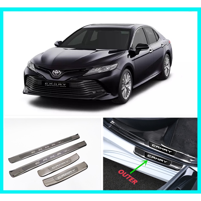 TOYOTA CAMRY 2019-2022 OUTER SIDE SILL PLATE STAINLESS STEEL 4 PCS ...