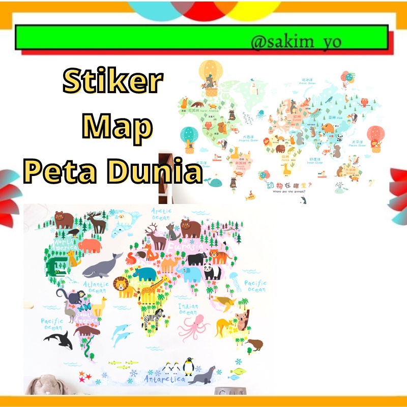 Wallsticker MAP MAP MAPS WALLSTICKER WALLSTICKER Wal Stickers ...