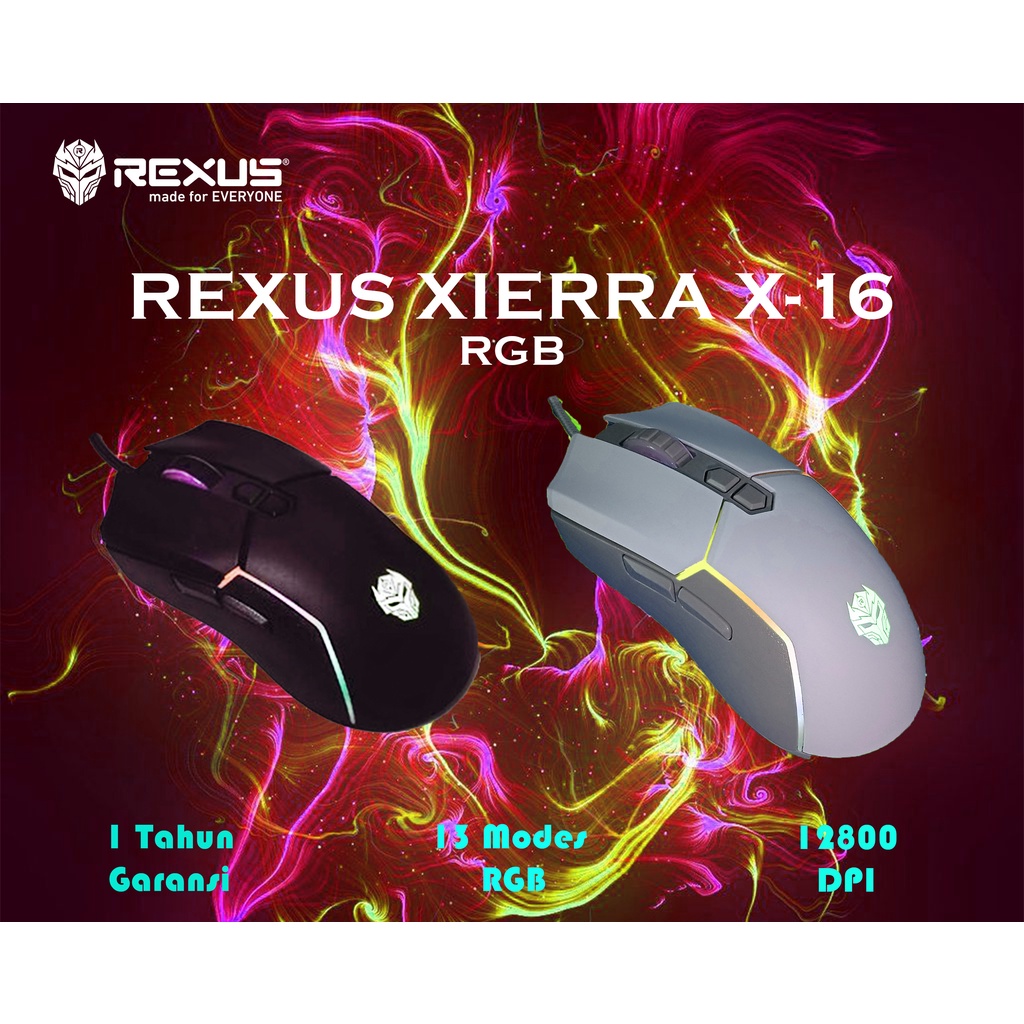 Rexus Xierra X-16 RGB Gaming Mouse | Shopee Malaysia