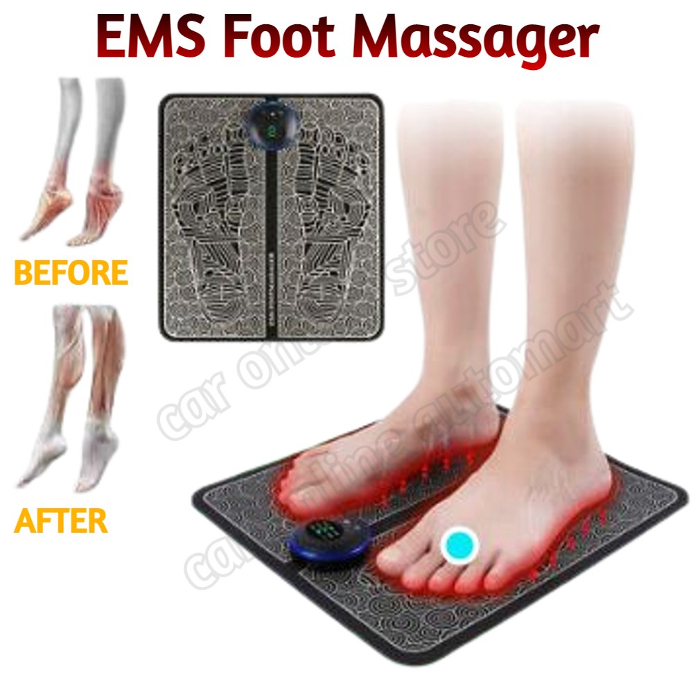 EMS Massager Foot Massage Pad Terapi Tapak Kaki Electric EMS Foot ...