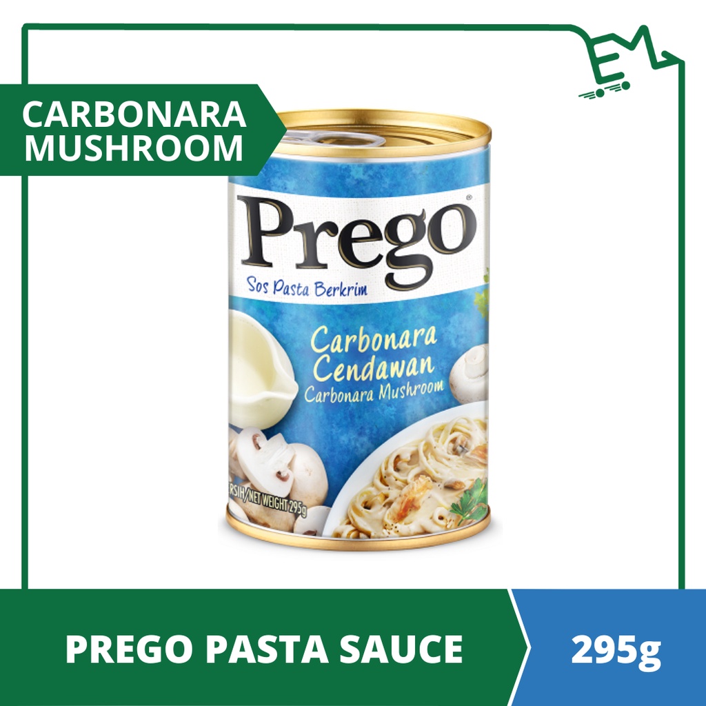 PREGO Carbonara Mushroom Pasta Sauce | Sos Pasta Berkrim Carbonara ...
