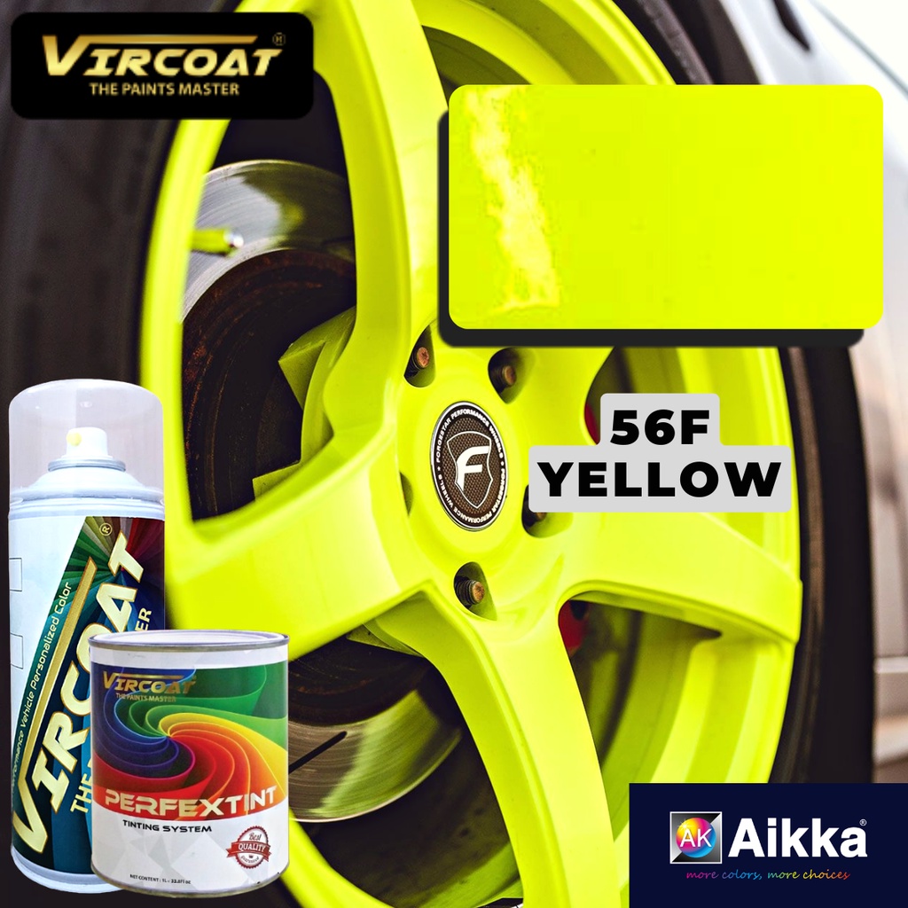 [Sport Rim Fluorescent Yellow 56F] Paint AIKKA Aerosol Spray Paint for ...
