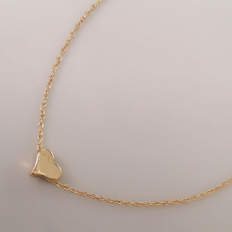 14k Gold Filled (Suasa) Rantai Suasa + Loket Suasa- Heart-shaped Beads ...