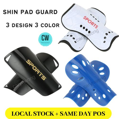 1 PASANG Shin Pad Guard Pads Protector Board Sport Support Football ...