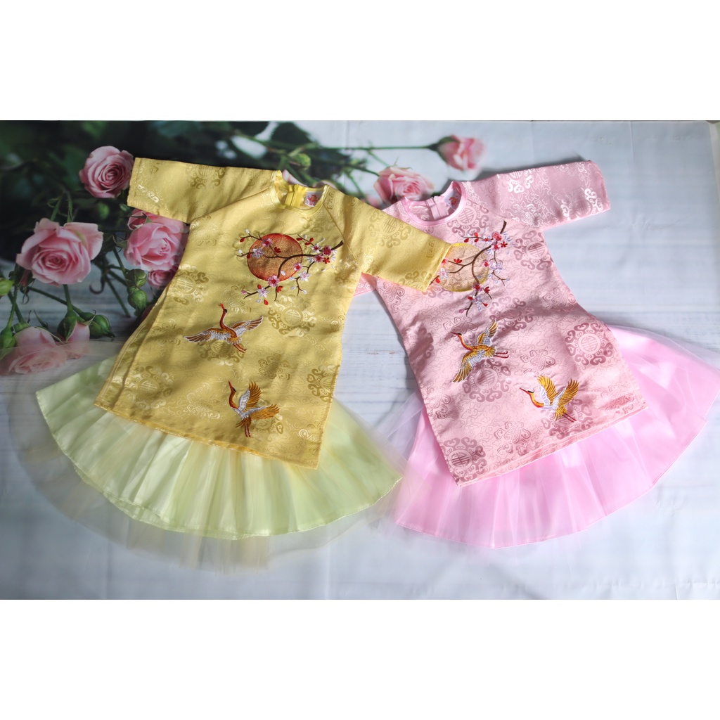 Modern brocade ao dai for babies from 8-40kg | Shopee Malaysia